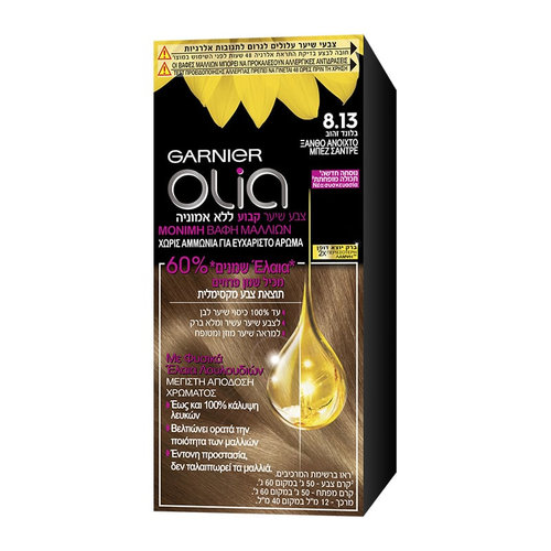 Βαφές Μαλλιών Olia Βαφή Μαλλιών 50gr 8.13 Ξανθο Ανοιχτο Μπεζ Σαντρε ...